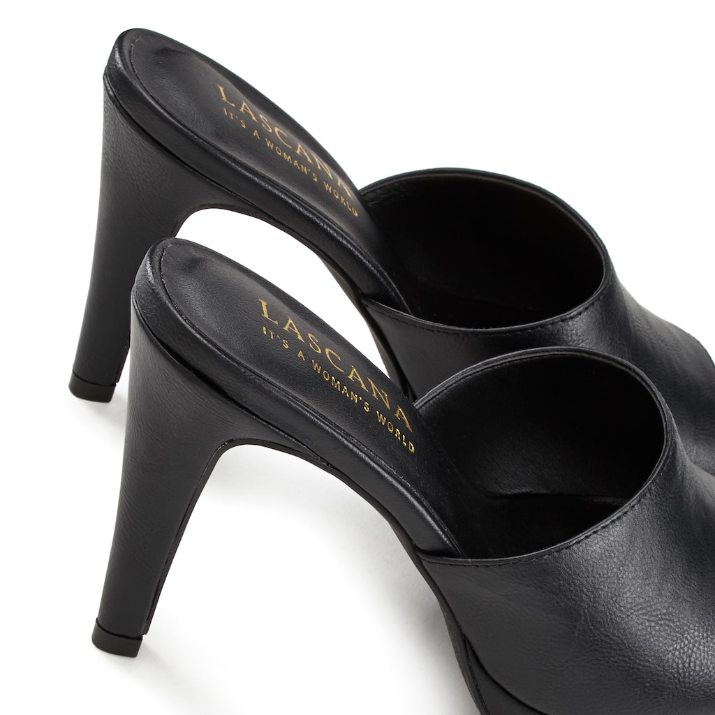 Lascana Belle Affaire High Heel Pantolette Mit Leichtem Plateau Vegan
